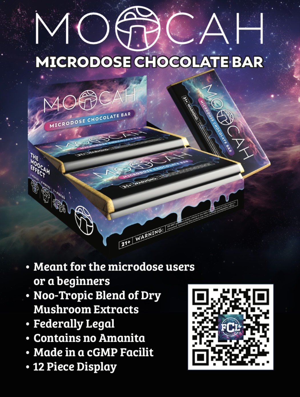 Moocah Milk Chocolate 12pc Display - Barnabell